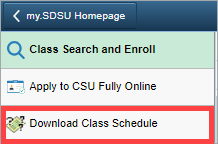 How Do I Access & Download the Public Class Schedule? | my.SDSU